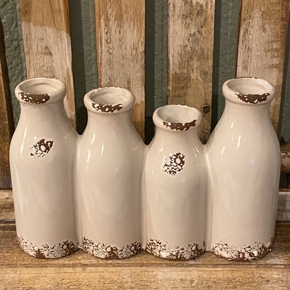 Accents | Farmhouse Ceramic Combined Vase | Poshmark